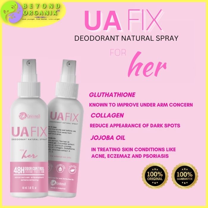 AUTHENTIC UA Fix 60ml Deodorant Natural Spray/odor control, extreme protection/for HER with ...