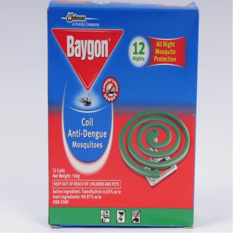 Baygon Mosquito Coil Anti-dengue Regular 150g | Shopee Philippines