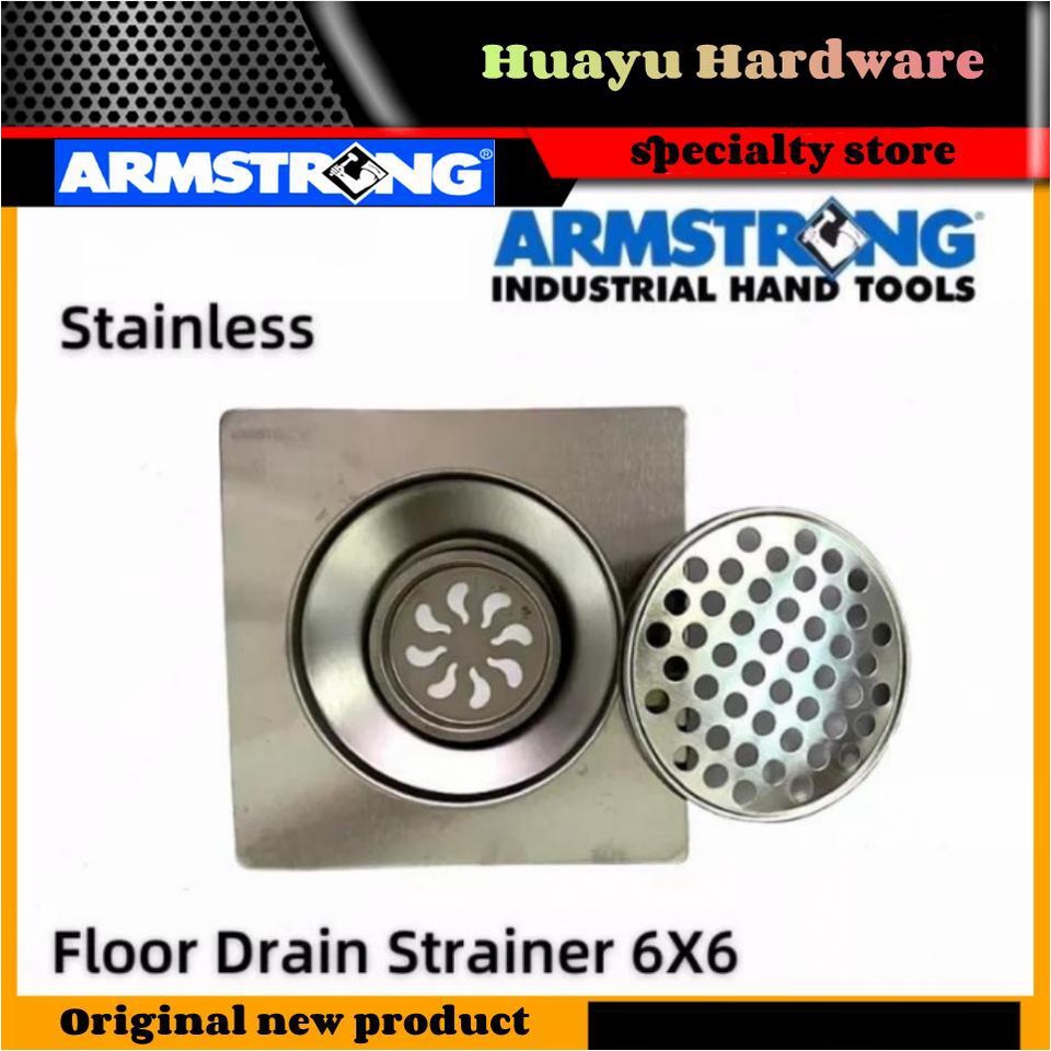 Armstrong Stainless Floor Strainer Bathroom Waste Drain Strainer With ...