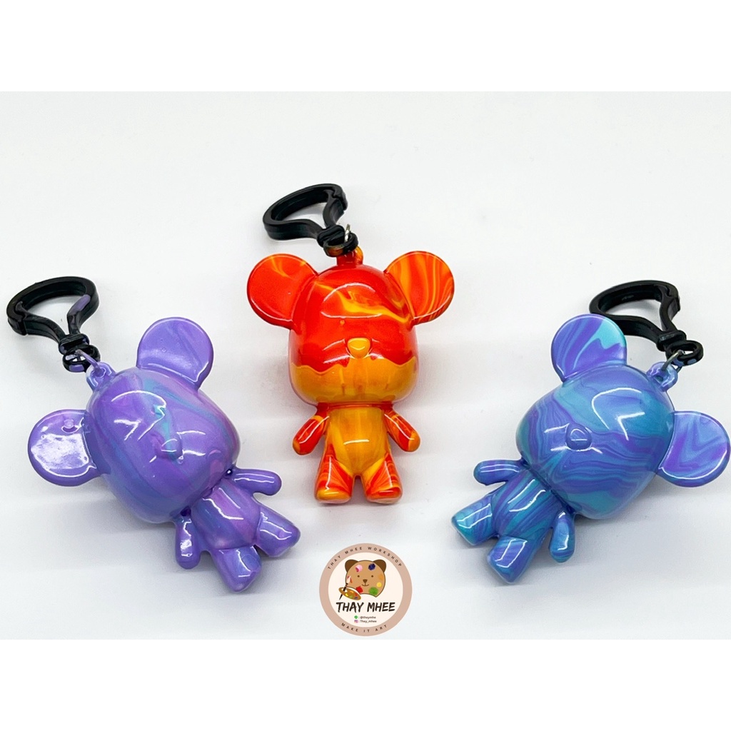 !! DIY Kids Keychain Teddy Bear Thay Mhee Coloring Cute Color ...