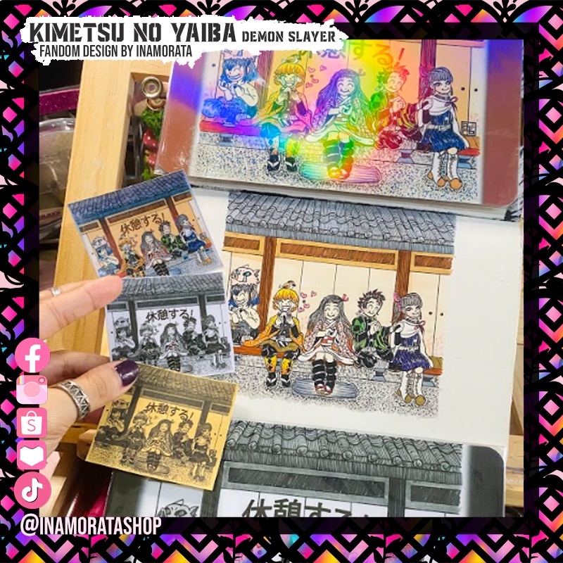 Demon Slayer Kimetsu no Yaiba fandom vinyl waterproof sticker | Shopee ...