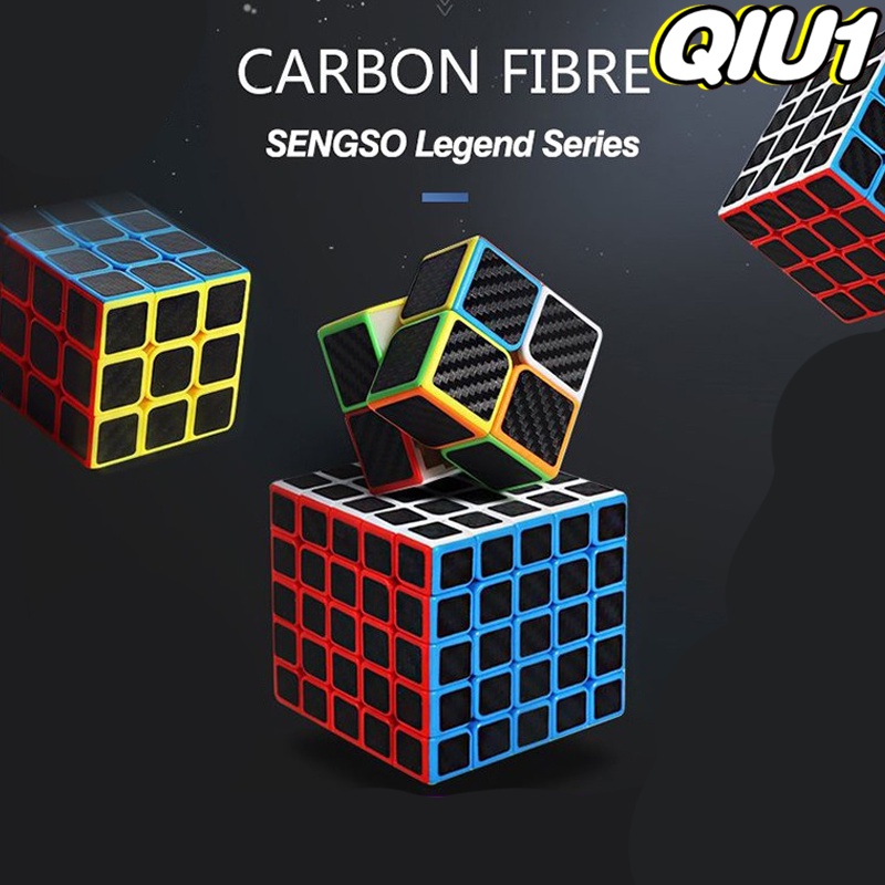 The Cube 3x3x3 Black Carbon Fiber Speed Rubik's Rubix Rubics Rubik S ...