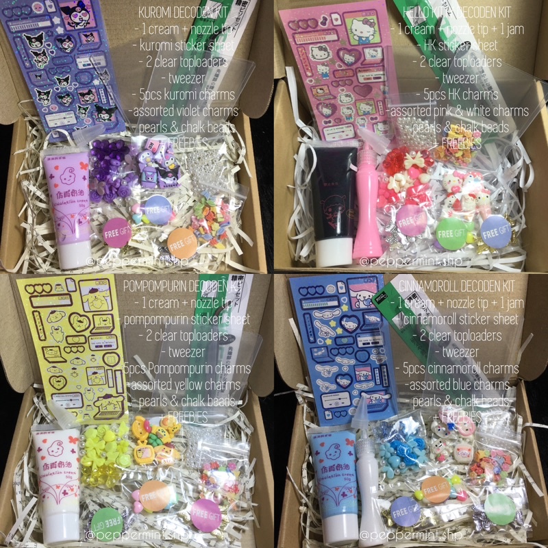 Decoden Kit / DIY Decoden Toploader / Hair clips (Sanrio) | Shopee ...