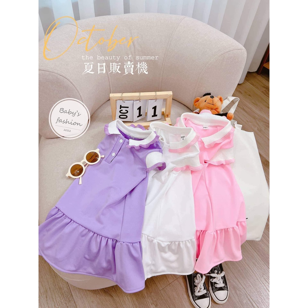 SN KIDS POLO DRESS RUFFLES | Shopee Philippines