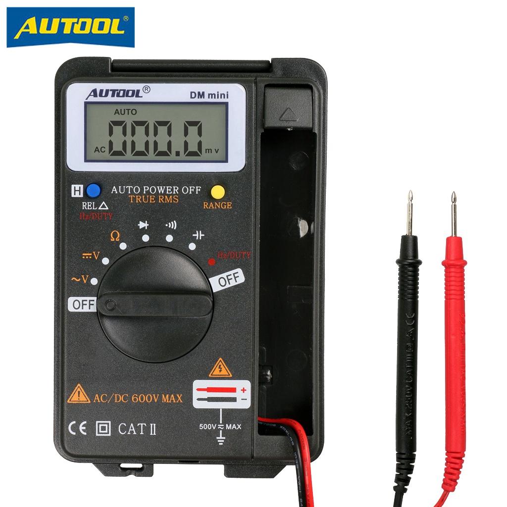 AUTOOL Handheld Pocket Mini Digital Multimeter Tester DMM Multitester ...