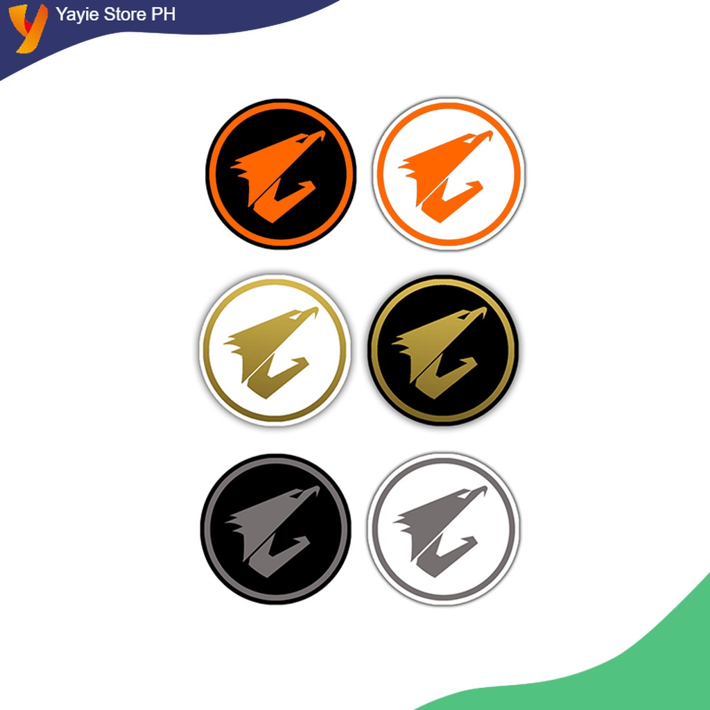 Aorus Gigabyte logo vinyl sticker for computer case fan | Shopee ...