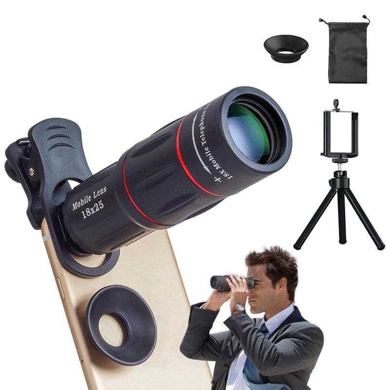 APEXEL Universal 18x25 Monocular Zoom HD Optical Cell Phone Lens ...
