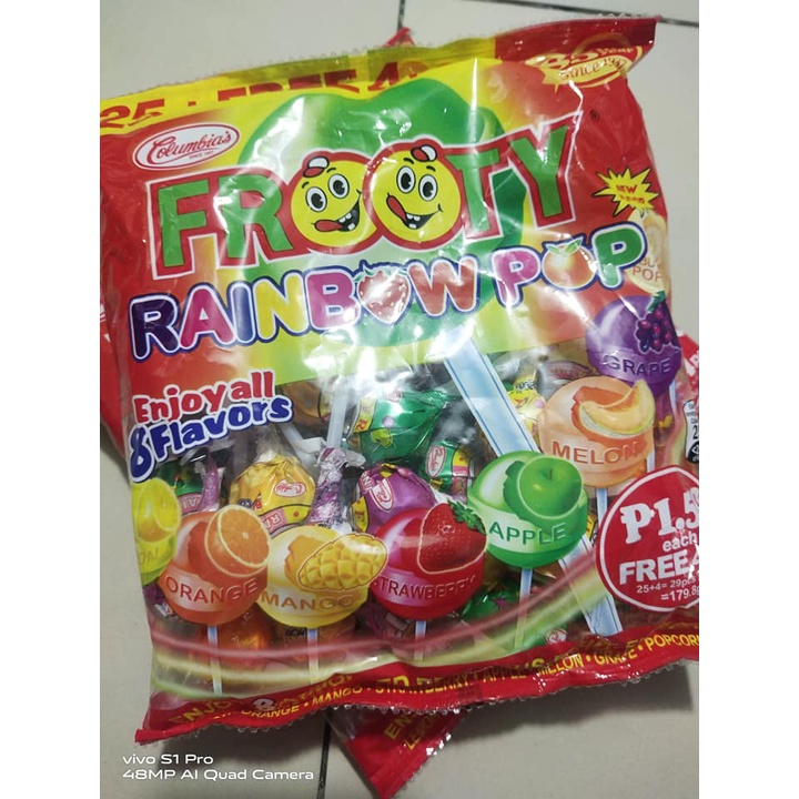 Columbia Candies: Frooty Rainbow Pop Lollipop | Shopee Philippines
