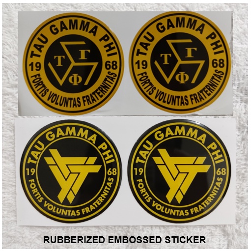 Triskelion Tau Gamma Phi Rubberized Embossed Sticker Decals (Sold Per ...