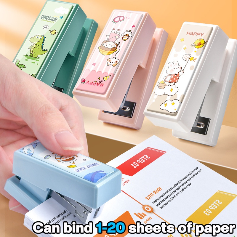 Mini Stapler Cartoon stapler Set Pupils Portable Convenient School ...