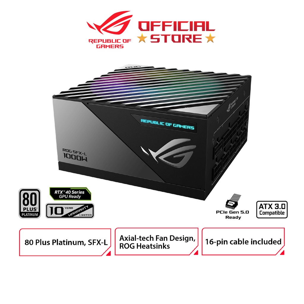 Asus ROG Loki SFX-L 1000W 80Plus Platinum SATA ARGB 100-240Vac Power ...