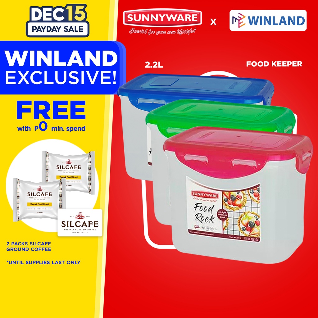 SUNNYWARE by Winland 2.2L | 2200mL Food Rack / Food Keeper Air Tight ...
