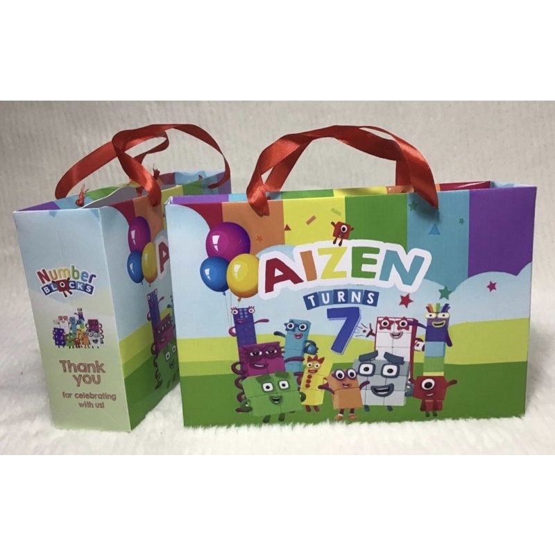 Personalized Number Blocks Theme Party Needs and Give Aways | Shopee ...