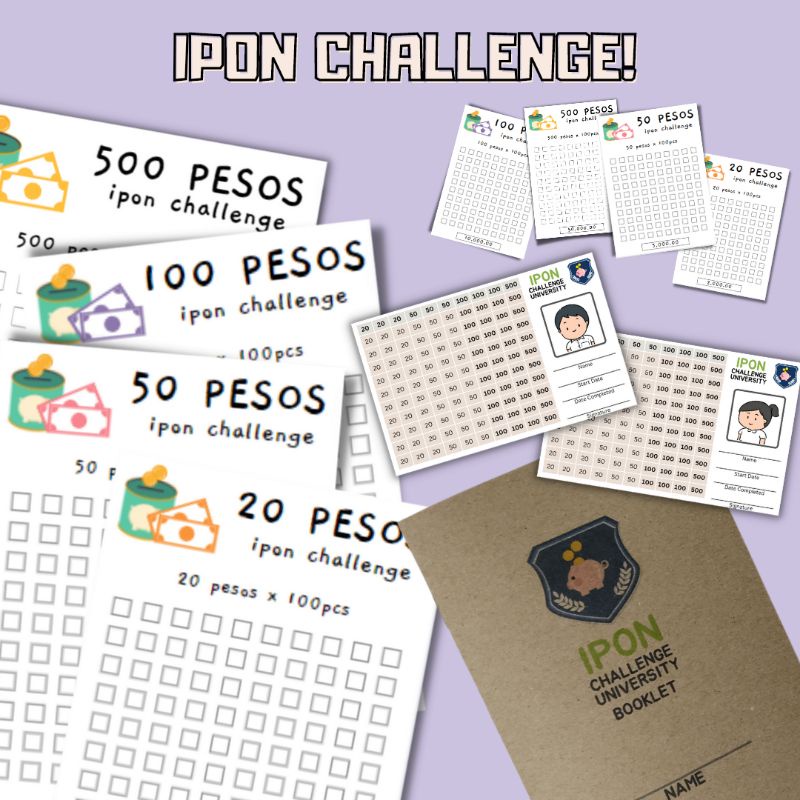 IPON CHALLENGE BOOKLET / PAD / STICKER / ID CARD | Shopee Philippines