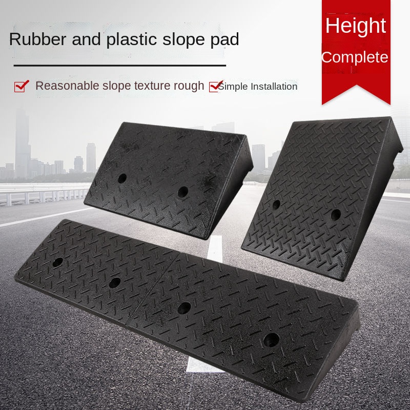Portable Durable Triangle Rubber Step Mat Ramp Mat Car Climbing Uphill ...