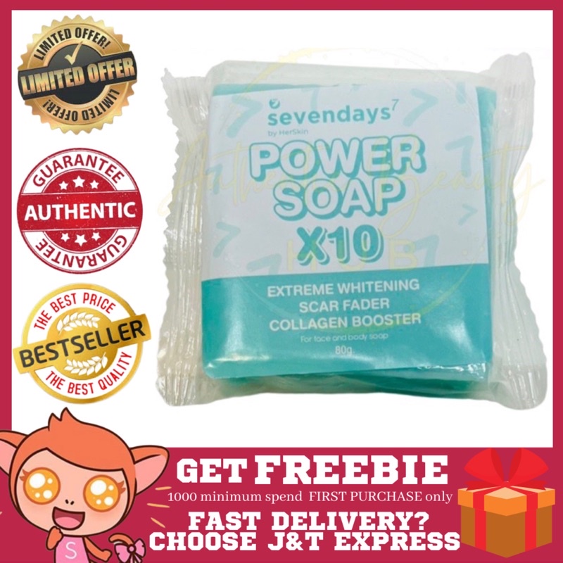 AUTHENTIC Seven Days POWER SOAP X10 Extreme Whitening Scar Fader ...