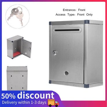 304 stainless steel mailbox household hanging mailbox can be locked ...