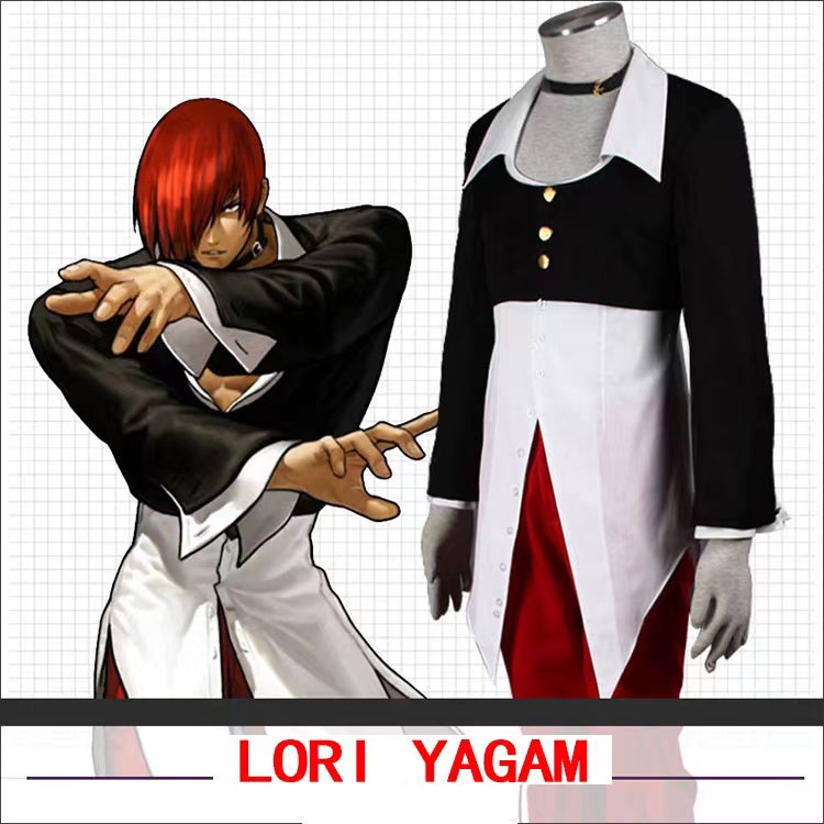 KOF The King of Fighters Iori Yagami cosplay costumes Iori Set and wig ...