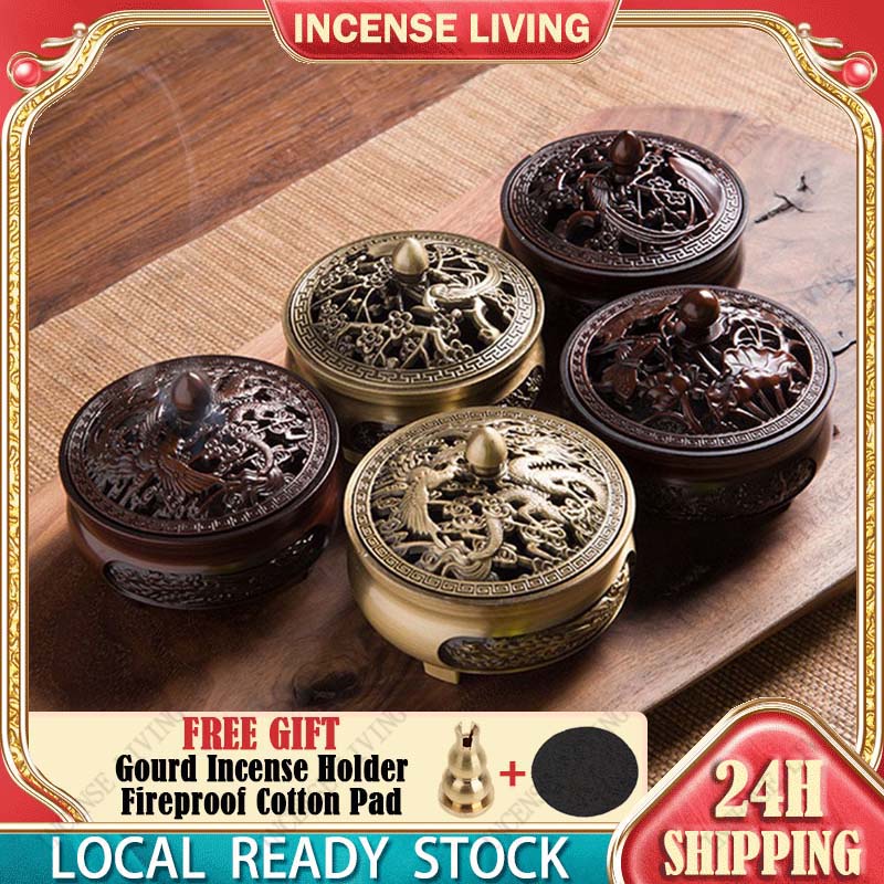 Incense Burner Alloy Incense Holder Sandalwood Bronze Insenso Burner ...