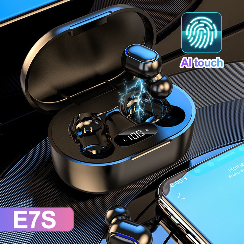 E7S TWS Wireless Headset Bluetooth 5.0 LED Display Earphones Sport Earbuds Headphone Waterproof ...