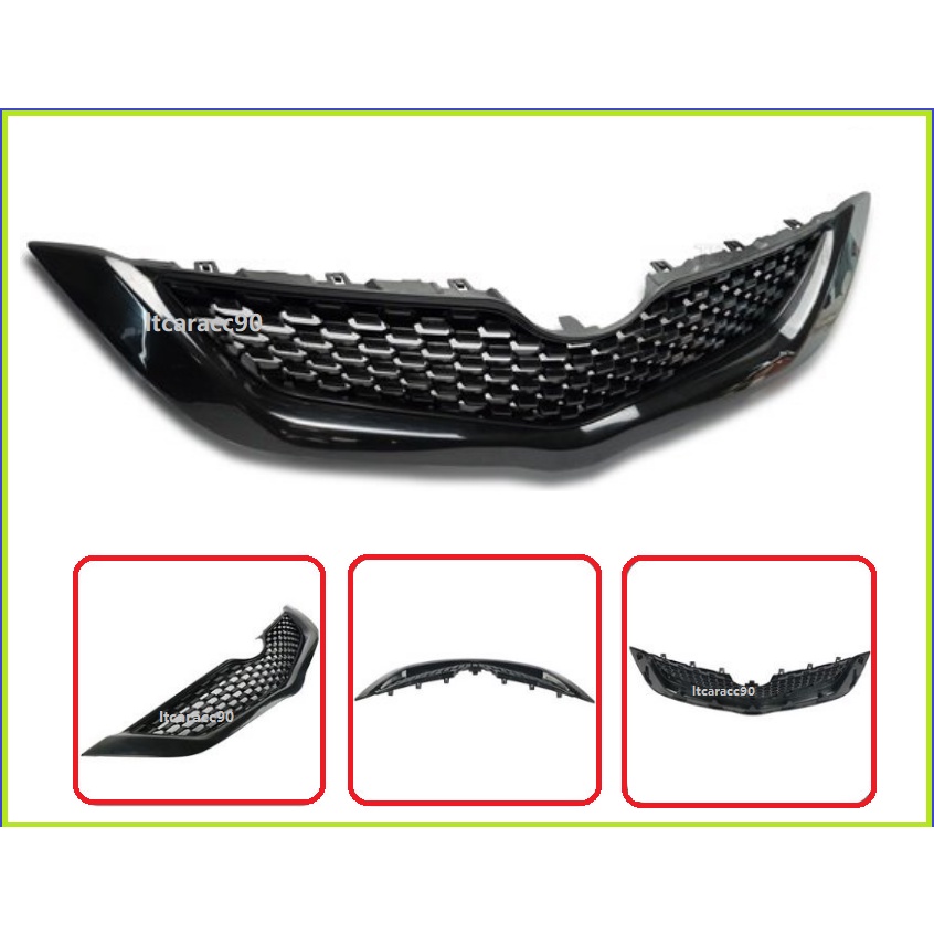 Toyota Vios BELTA Front Grille Black (2008-2012)CAN ADD ON Emblem RS ...