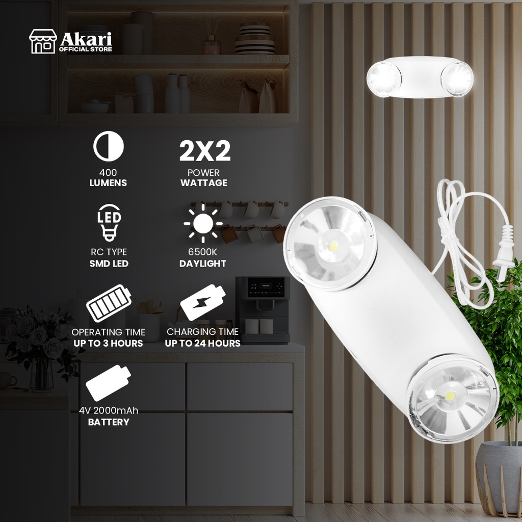 Akari Handy Rechargeable LED Emergency Light (AEL-7013) | Shopee ...