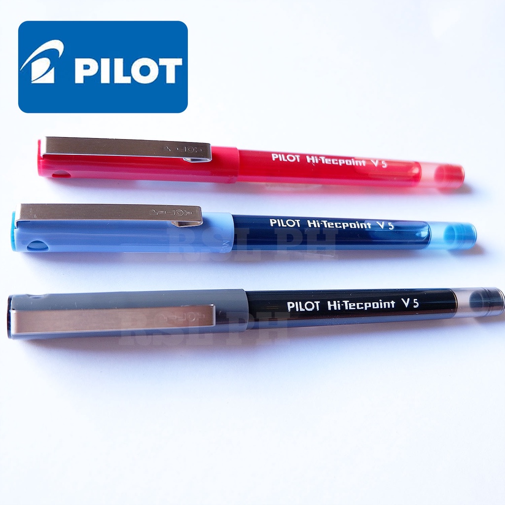 Pilot V5 Sign Pen BX-V5 0.5 Black Bue Red Signpen | Shopee Philippines
