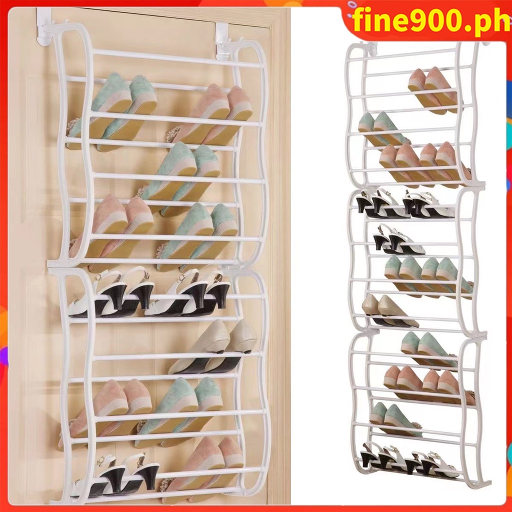 COD 36 Pair Over the door Hanging Shoe Rack 12 Tier Shoes organizer ...