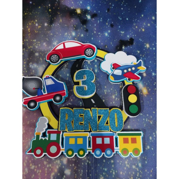 Transportation Customized Cake Topper | Shopee Philippines