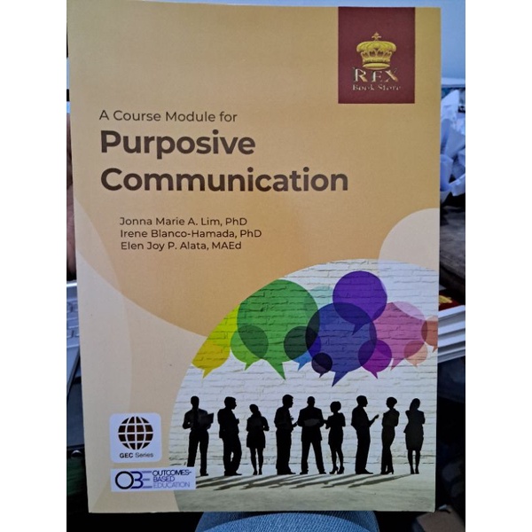 A Course Module for Purposive Communication Jonna Marie Lim 2019 Edition Rex | Shopee Philippines