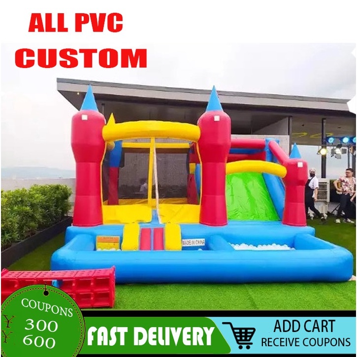 ALL PVC Bouncing Castle Inflatable Slide Inflatable Trampoline Children ...
