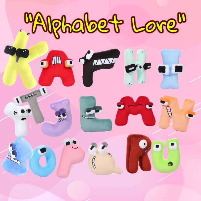 A-Z Alphabet Lore Plush Toys English Letter Stuffed Animal Plushie Doll Toys Gift for Kids ...