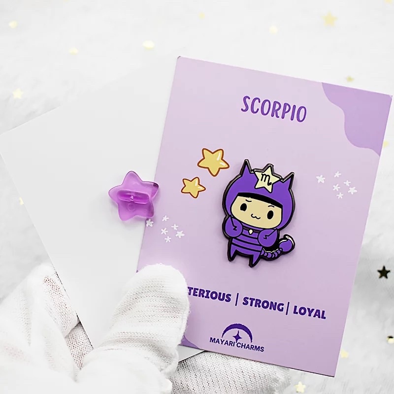 Scorpio Zodiac Sign Constellation Hard Enamel Pin | Shopee Philippines