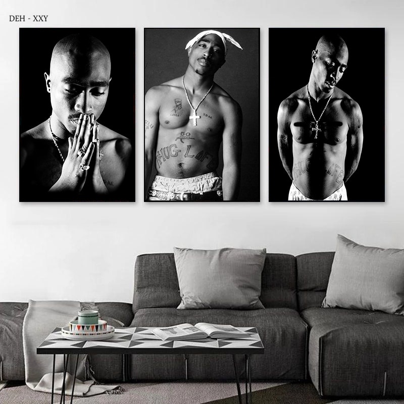 Rapper Tupac Poster Hip Hopper 2PAC Picture Home Room Decoration ...