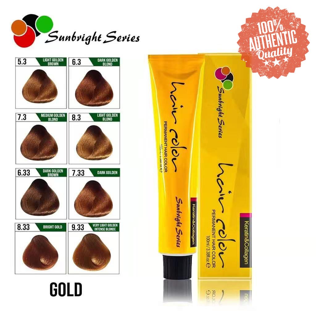 Sunbright Series Keratin Hair Color (Red, Gold, Copper and Mahogany ...