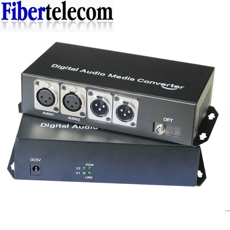 BI-directional Balanced audio to fiber optic XLR over fiber audio fiber ...