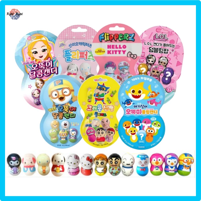 Character Roly poly with jelly or candy (Sanrio/Pororo/Secret Juju ...