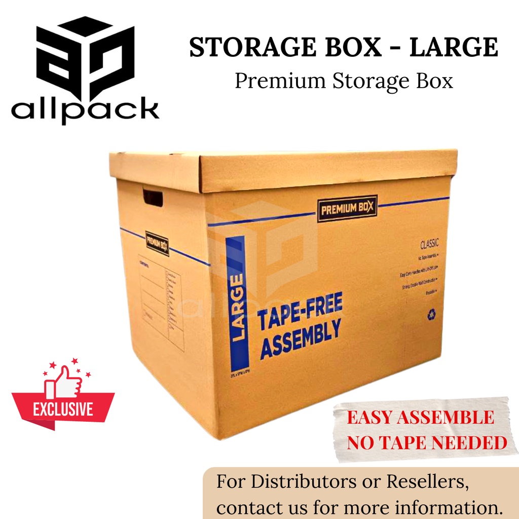 Premium Storage Moving Filing Box 21x17x17 inches Large (1pc) | Shopee ...