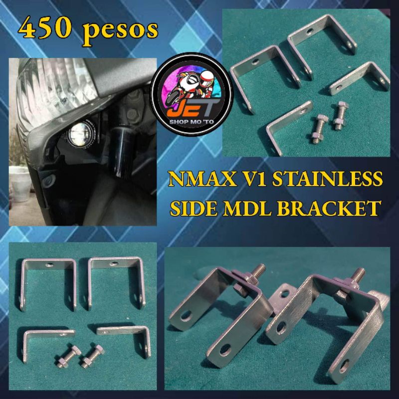 STAINLESS SIDE MDL BRACKET FOR NMAX V1 | Shopee Philippines