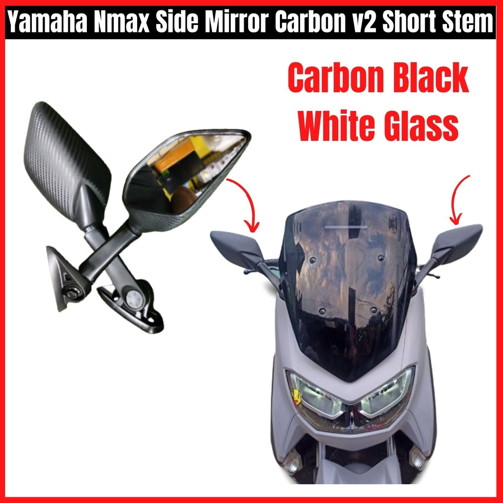 Yamaha Nmax Side Mirror Carbon v2 Short Stem | Shopee Philippines