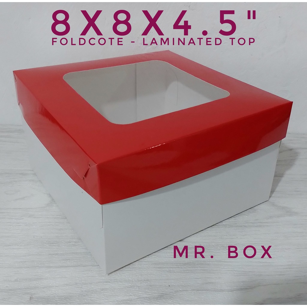 100 pcs. 8x8x4.5" Cake box | Shopee Philippines