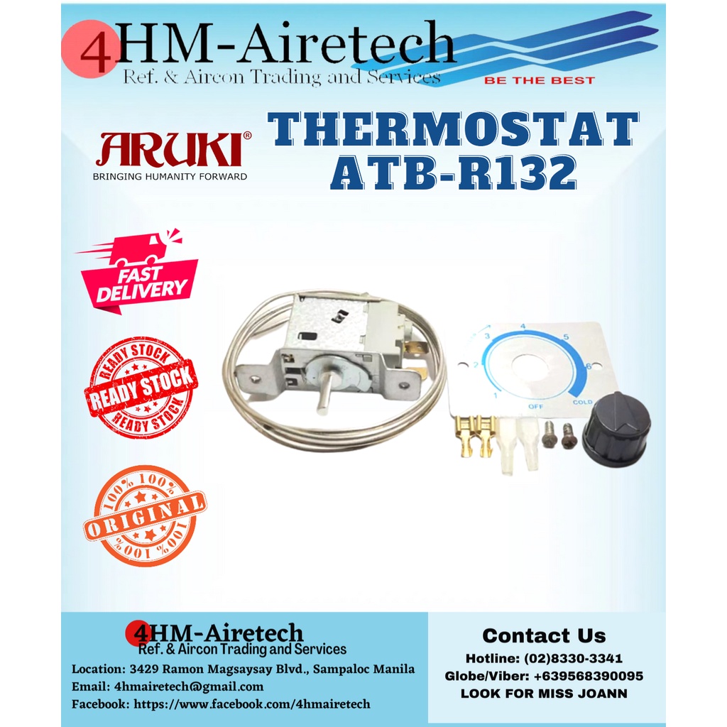 4HM ARUKI Thermostat Refrigeration for Refrigerator (ATB-R132) | Shopee Philippines