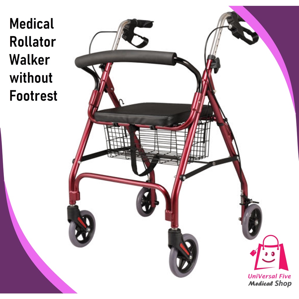 Medical Rollator Walker without Footrest Rollator without Footrest ...