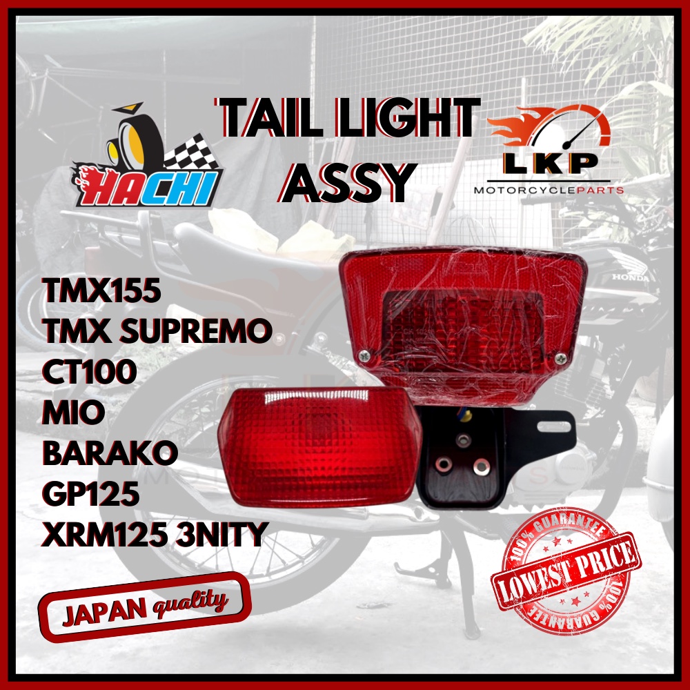 HACHI TAIL LIGHT ASSY TMX155 / TMX SUPREMO / CT100 / MIO / BARAKO / GP125 / XRM125 3NITY ...