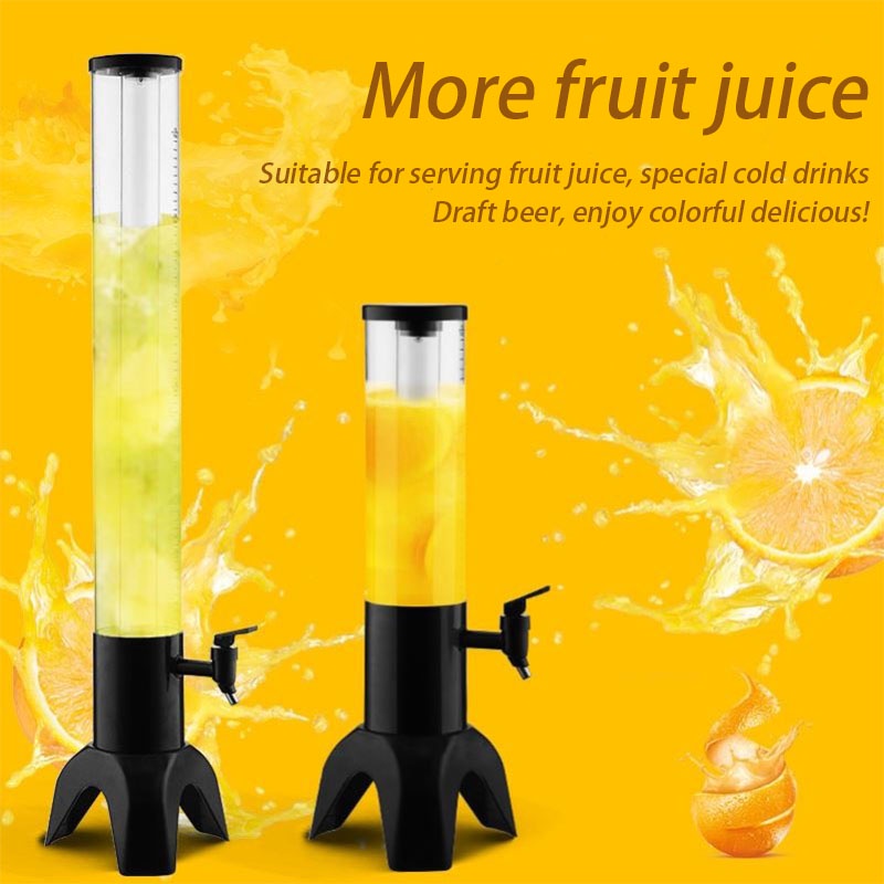 Beverage Dispenser Beer Tower Dispenserice Tube Three-legged Tower 1.5L ...