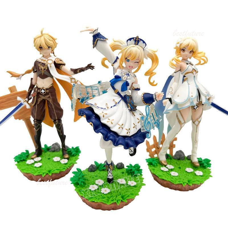 Genshin Impact Aether Lumine Barbara 20cm Collectible Figure | Shopee ...