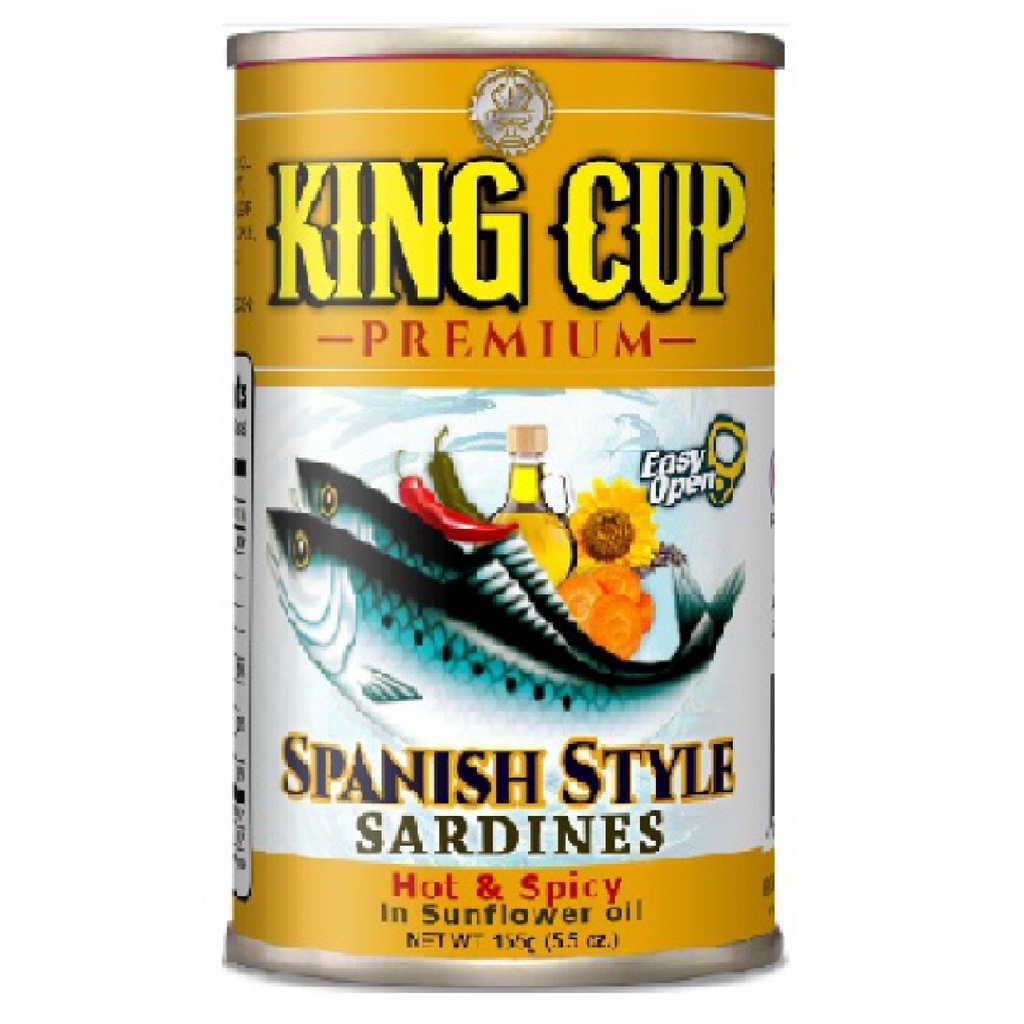 King Cup Spanish Style Sardines Hot & Spicy 155g | Shopee Philippines