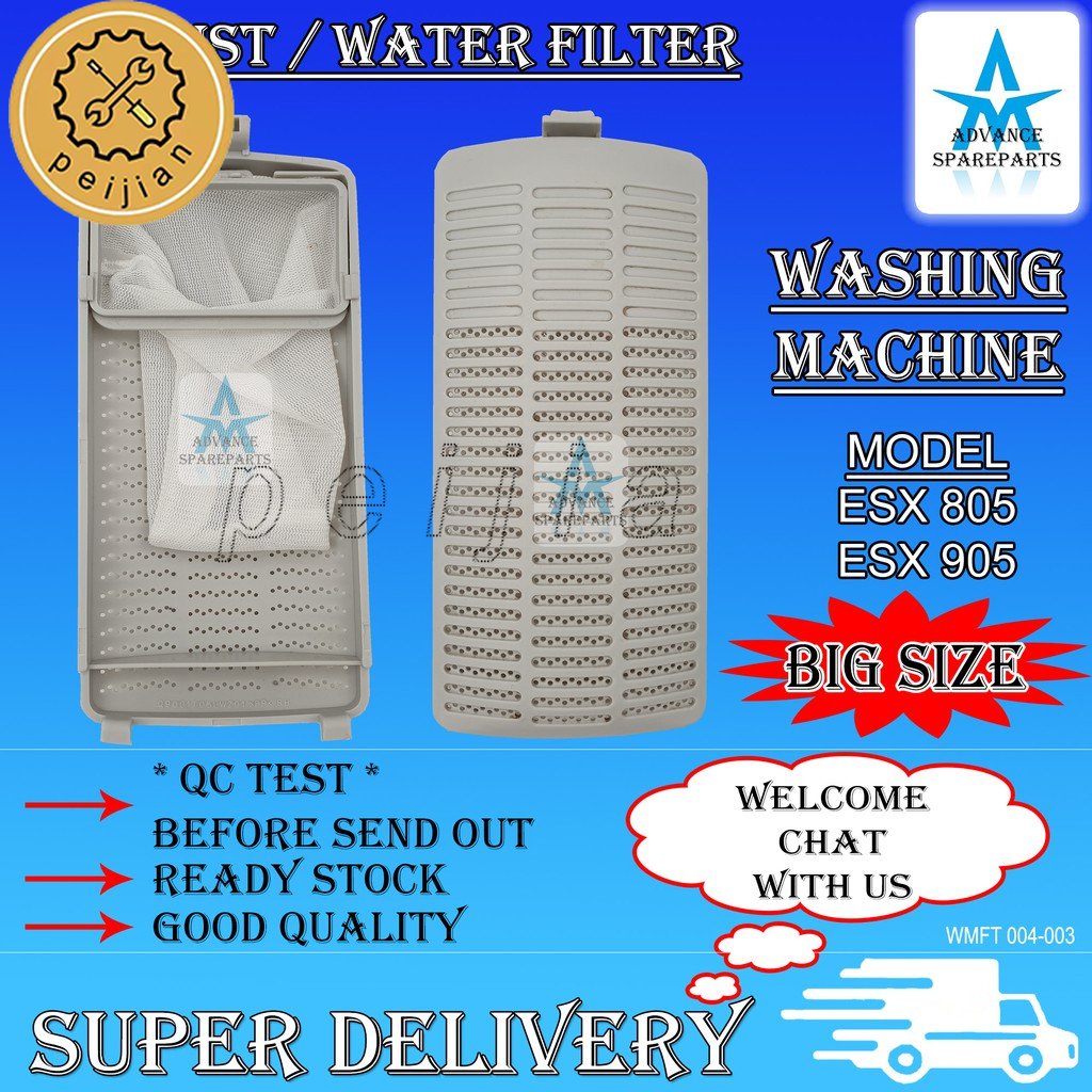 WASHING MACHINE Replacement ( BIG SIZE ) DUST / WATER FILTER NET LINT ...