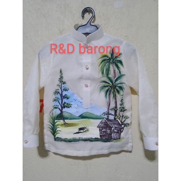 barong for kids/ for men bahay kubo design | Shopee Philippines