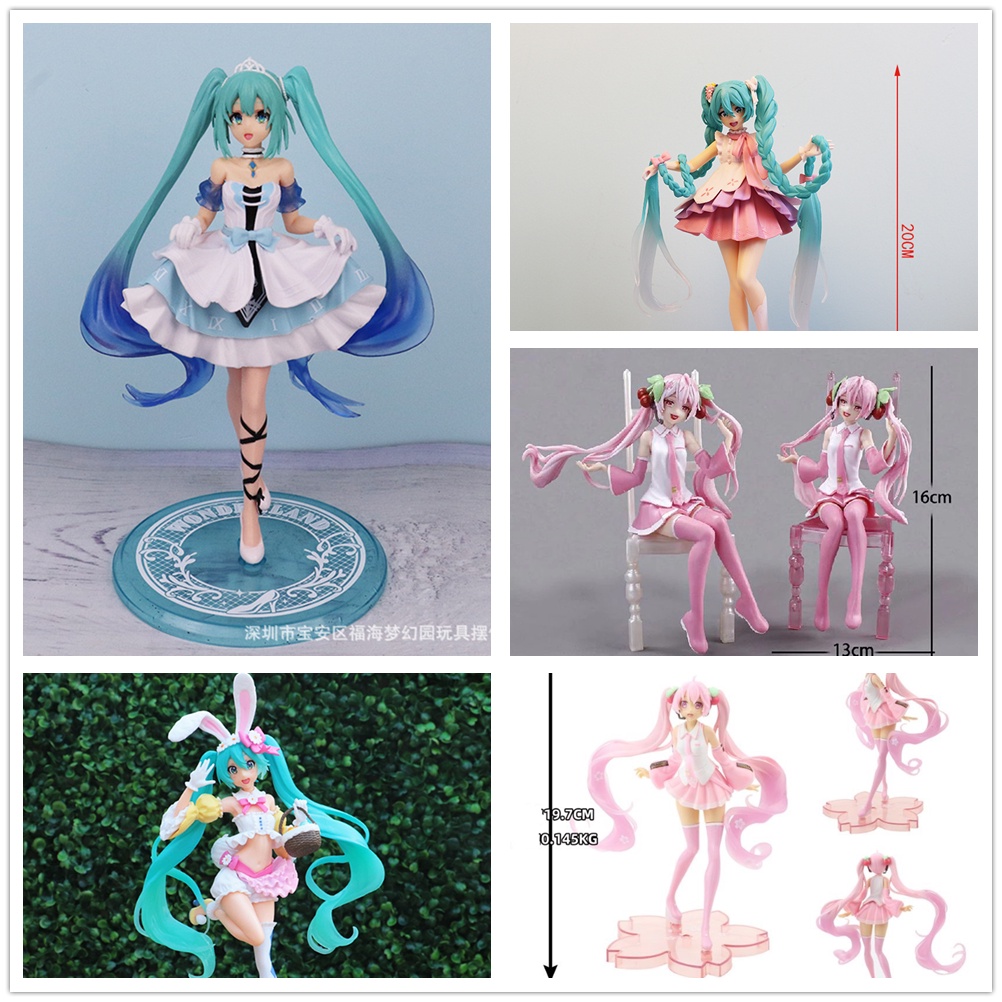 Anime Hatsune Miku Cute Cartoon PVC Action Figure Collectible Model ...